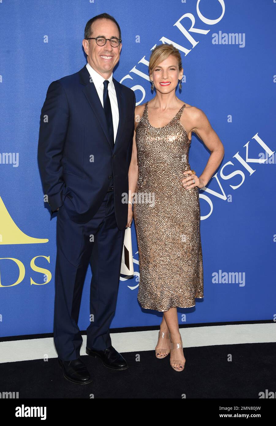 Jerry Seinfeld, left, and Jessica Seinfeld arrive at the CFDA Fashion ...