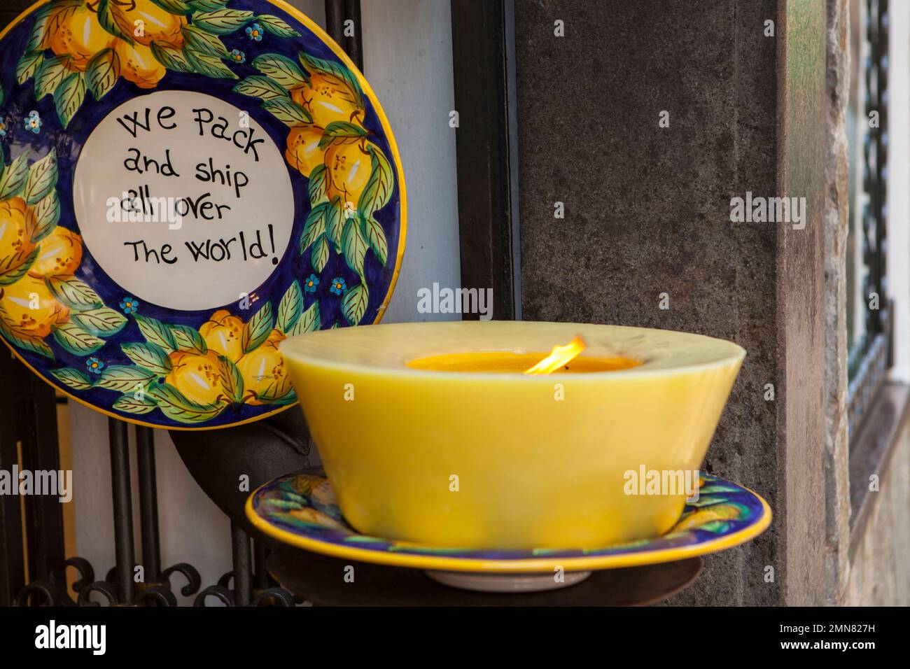 Italian Ceramics, Candle Stock Photo - Alamy