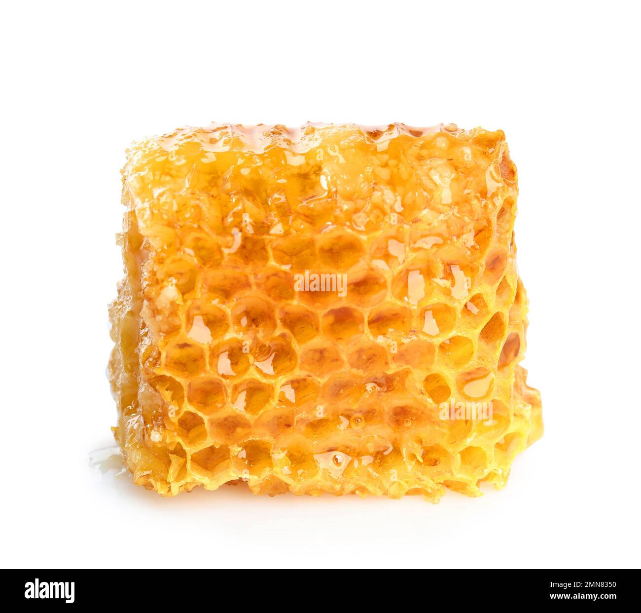 Fresh delicious sweet honeycomb isolated on white Stock Photo - Alamy