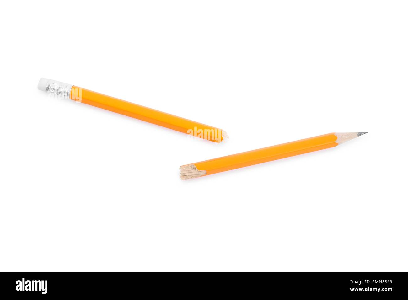 Broken graphite pencil with eraser isolated on white Stock Photo - Alamy