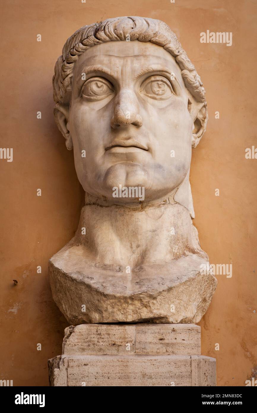 Fragments of colossal statue of Constantine, Capitolini Museum, Rome ...