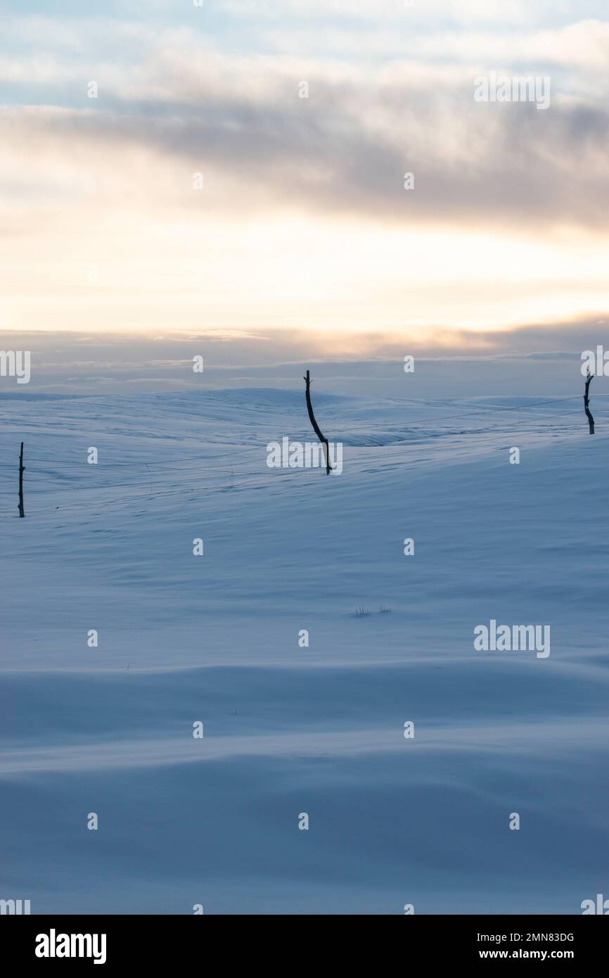 Vertical Photo of the Sun Rising Behind a beautiful Winter Scene of ...