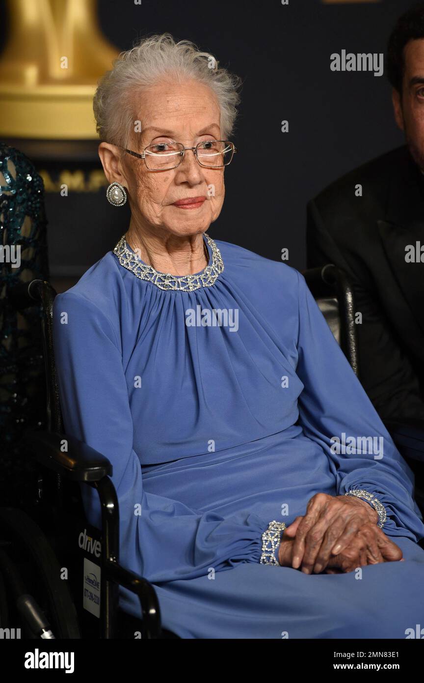 FILE - In this Feb. 26, 2017, file photo, Katherine Johnson, the ...