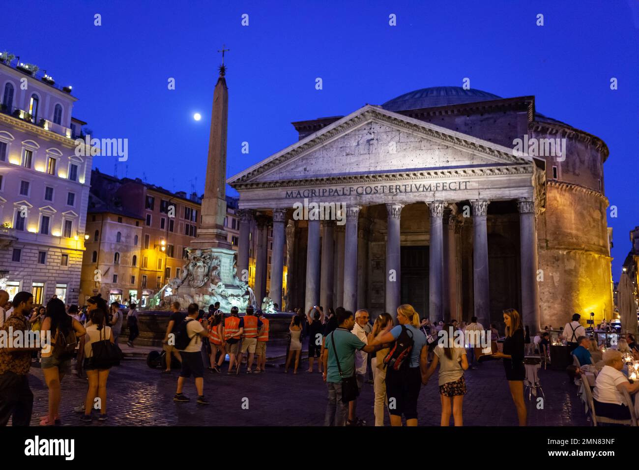 Pantheon, Rome, Italy, night scene Stock Photo - Alamy