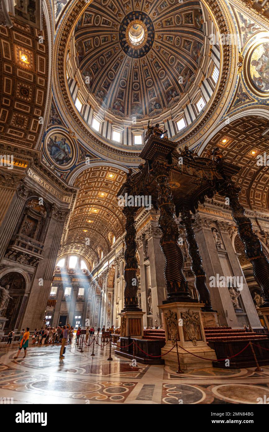 Interior, Saint Peter's Basilica, Vatican City, Italy Stock Photo - Alamy
