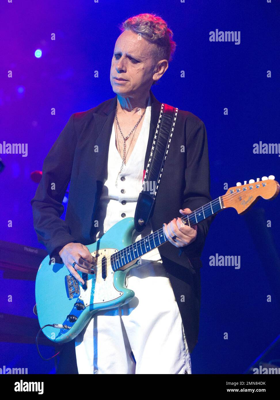 Martin Gore of the band Depeche Mode performs in concert during their ...