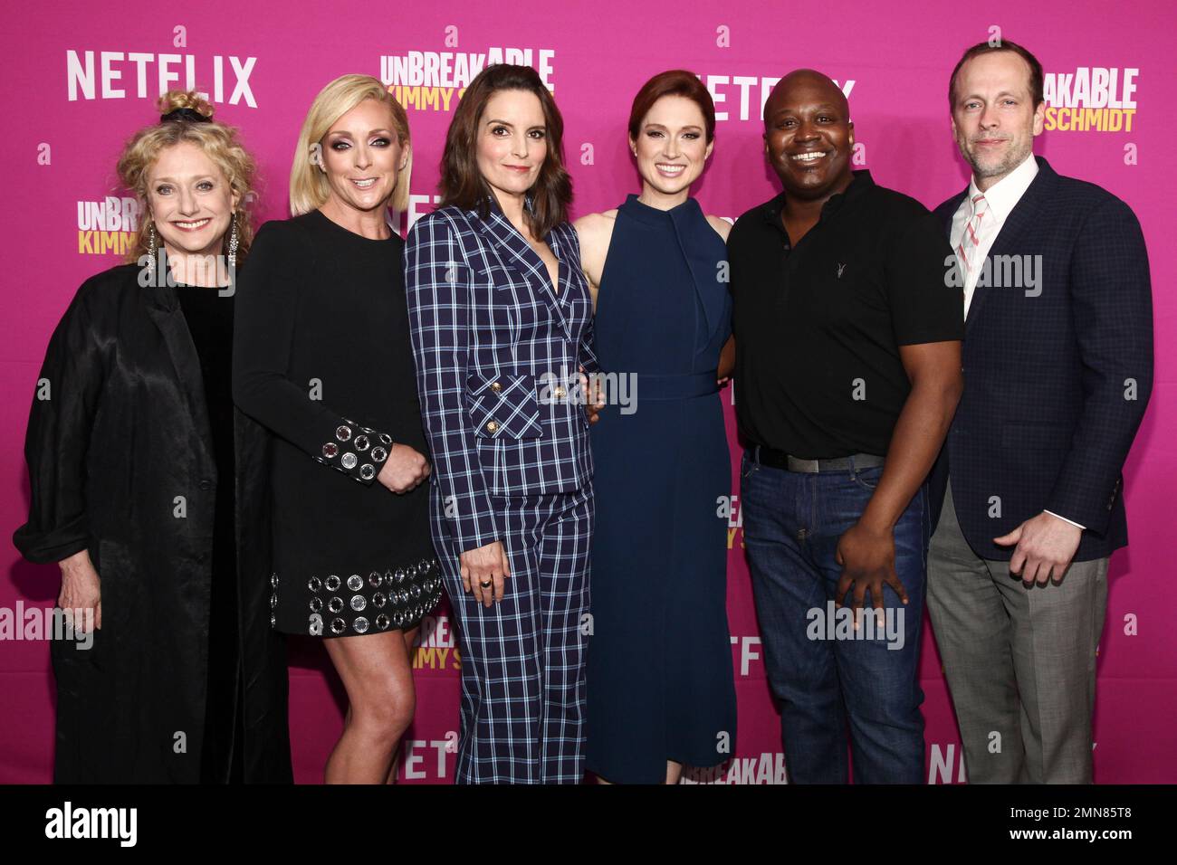 Carol Kane, from left, Jane Krakowski, Tina Fey, Ellie Kemper, Tituss ...