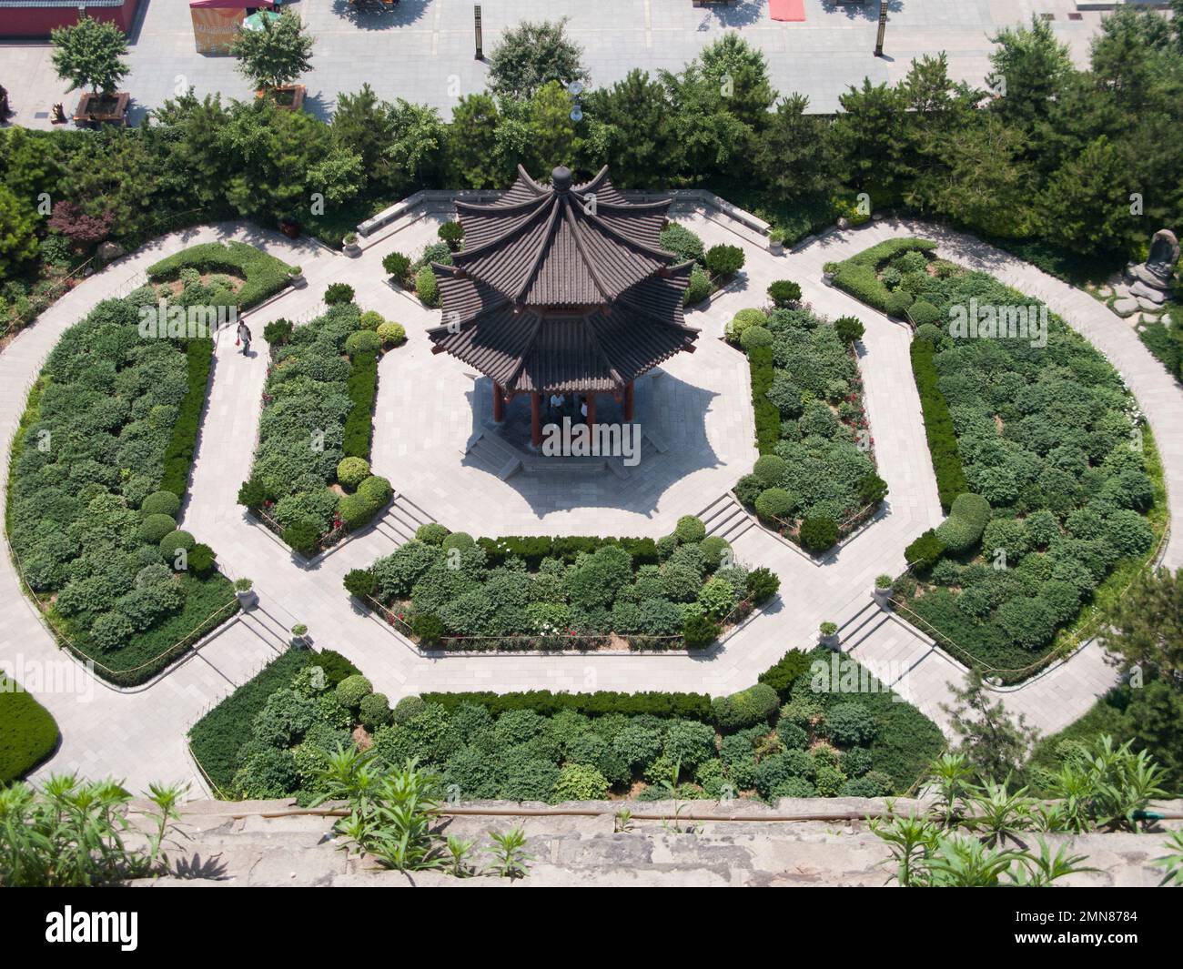 Aerial view from the Da Yan / Da Tan / popular; 'Giant Wild Goose ...