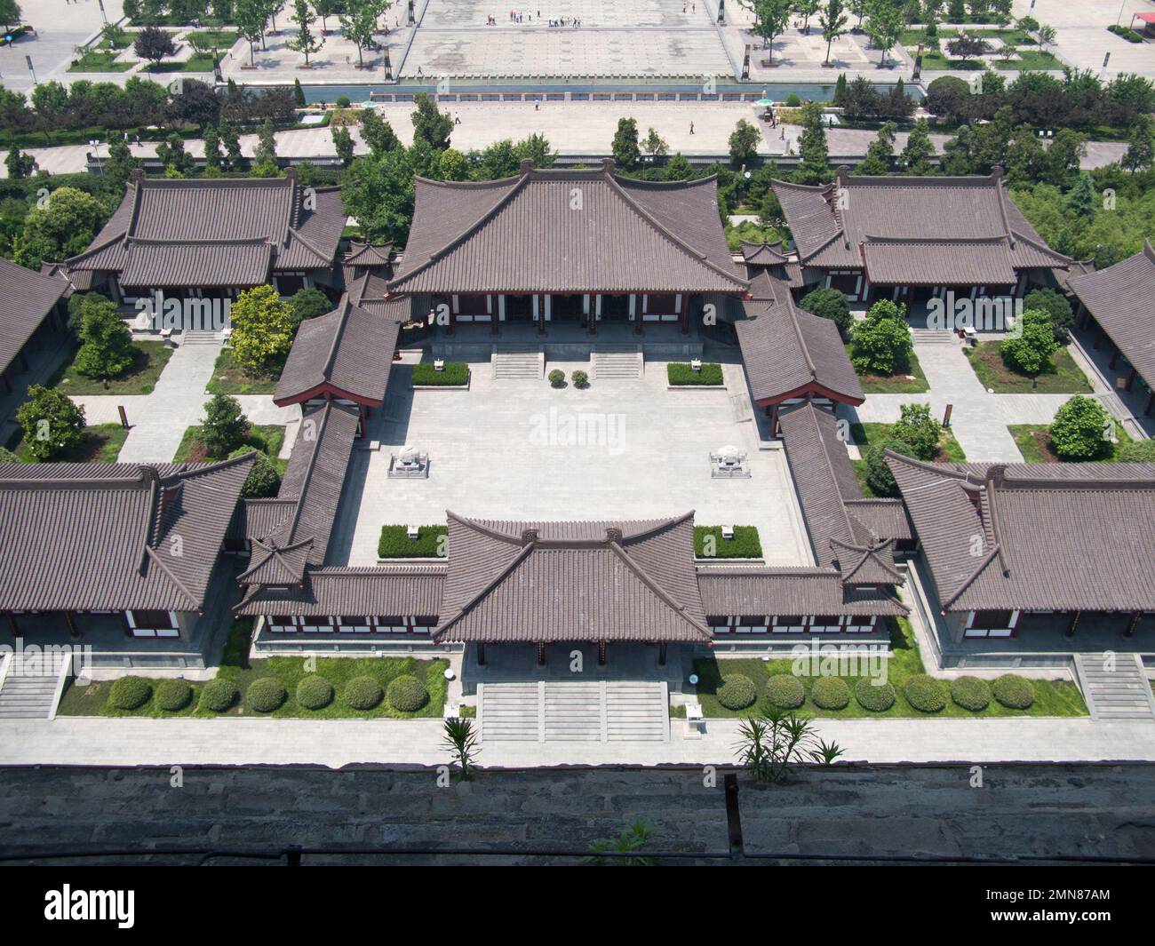 Aerial view from the Da Yan / Da Tan / popular; 'Giant Wild Goose ...