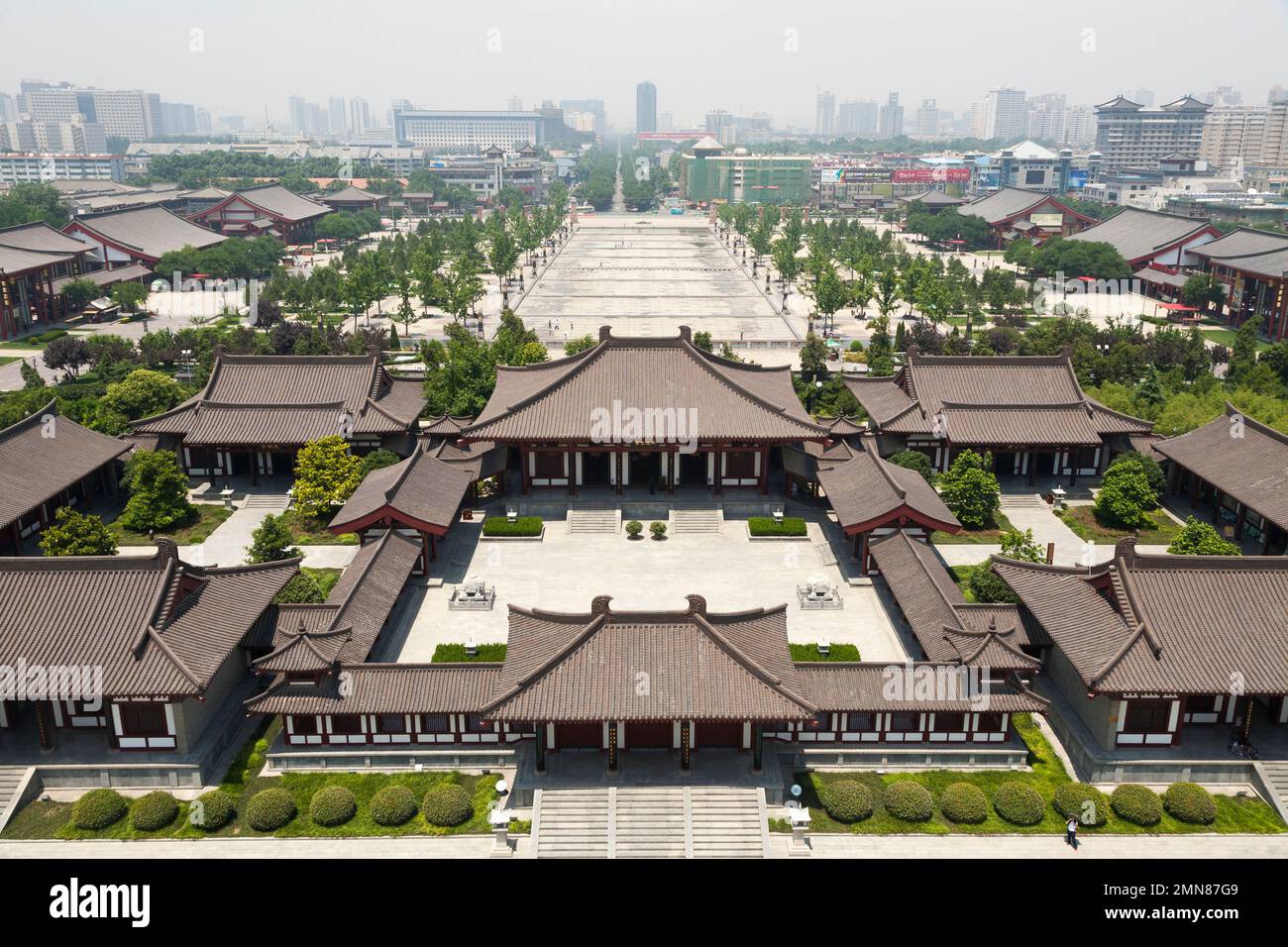 Aerial view from the Da Yan / Da Tan / popular; 'Giant Wild Goose ...