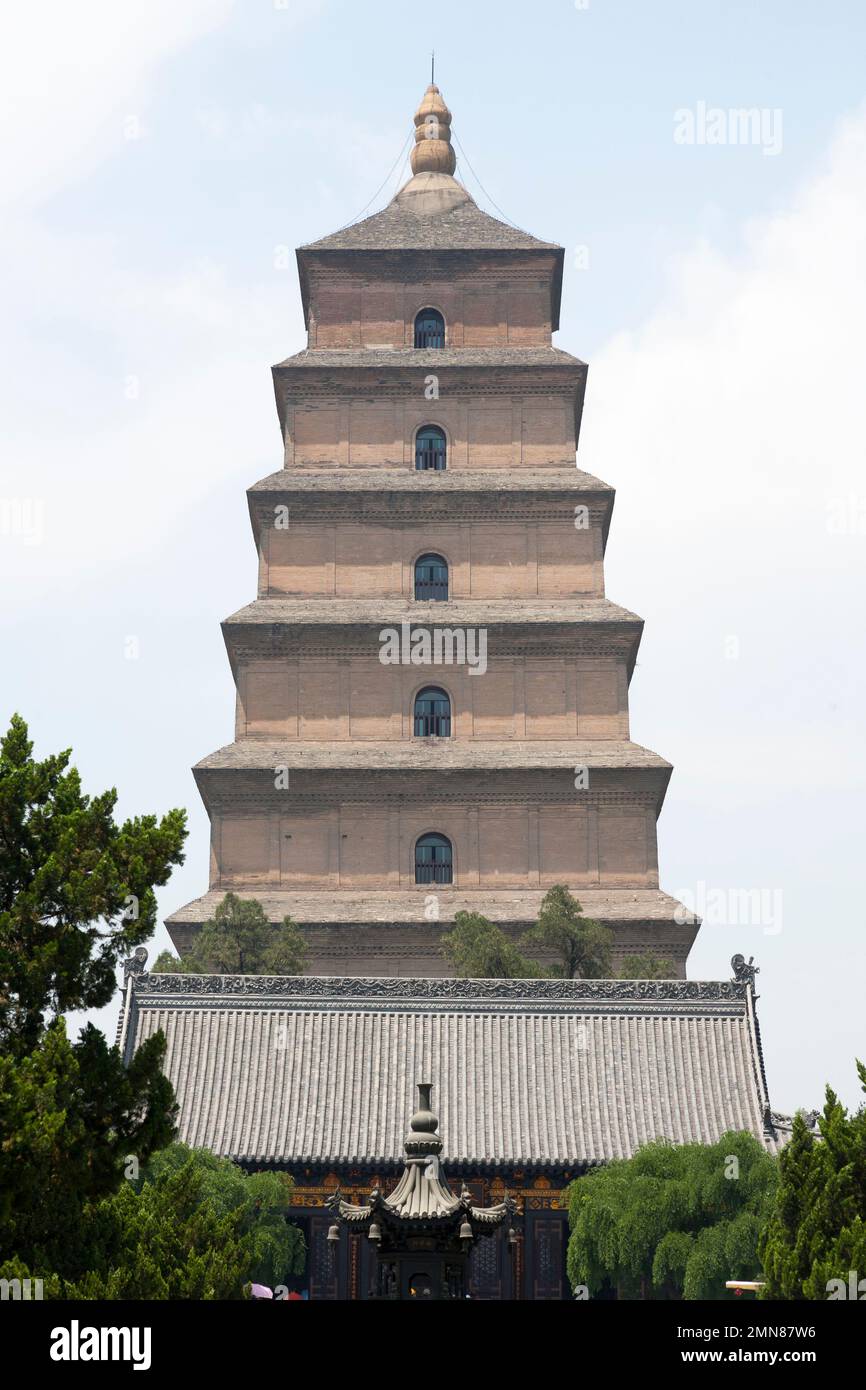 View of the Da Yan / Da Tan / popular; 'Giant Wild Goose' Pagoda in ...