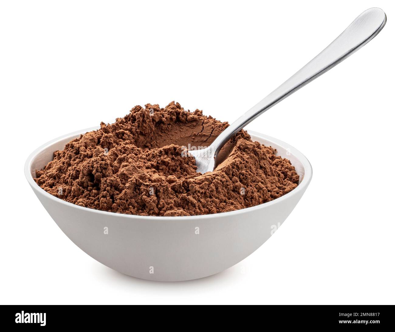 Cocoa powder isolated on white background, full depth of field Stock ...