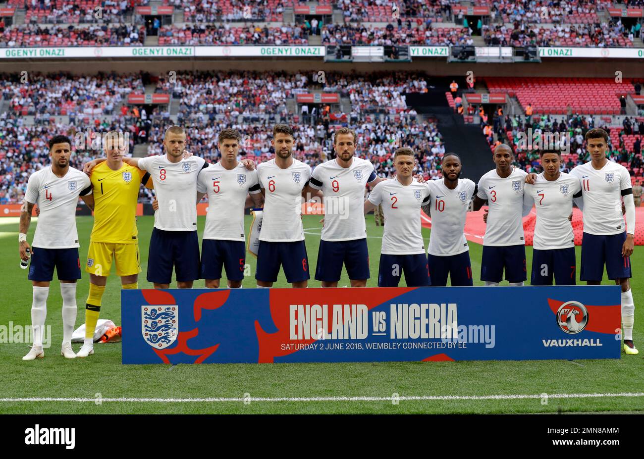 England team pose for a photo before the friendly soccer match between ...