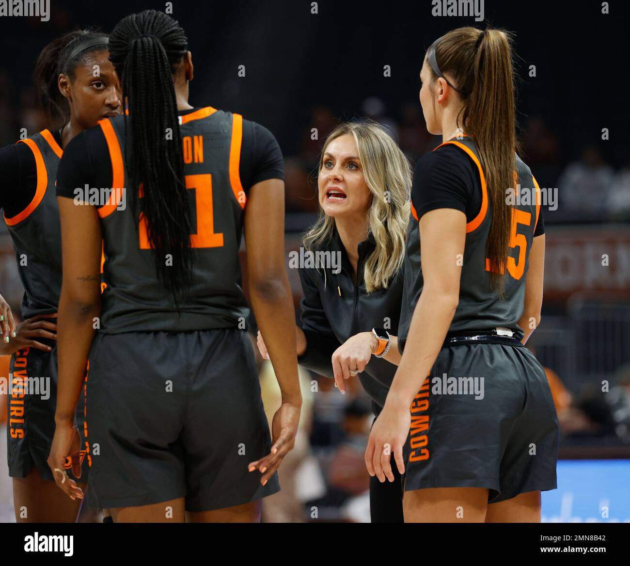 Coach for the womens team talks to the press hi-res stock photography ...