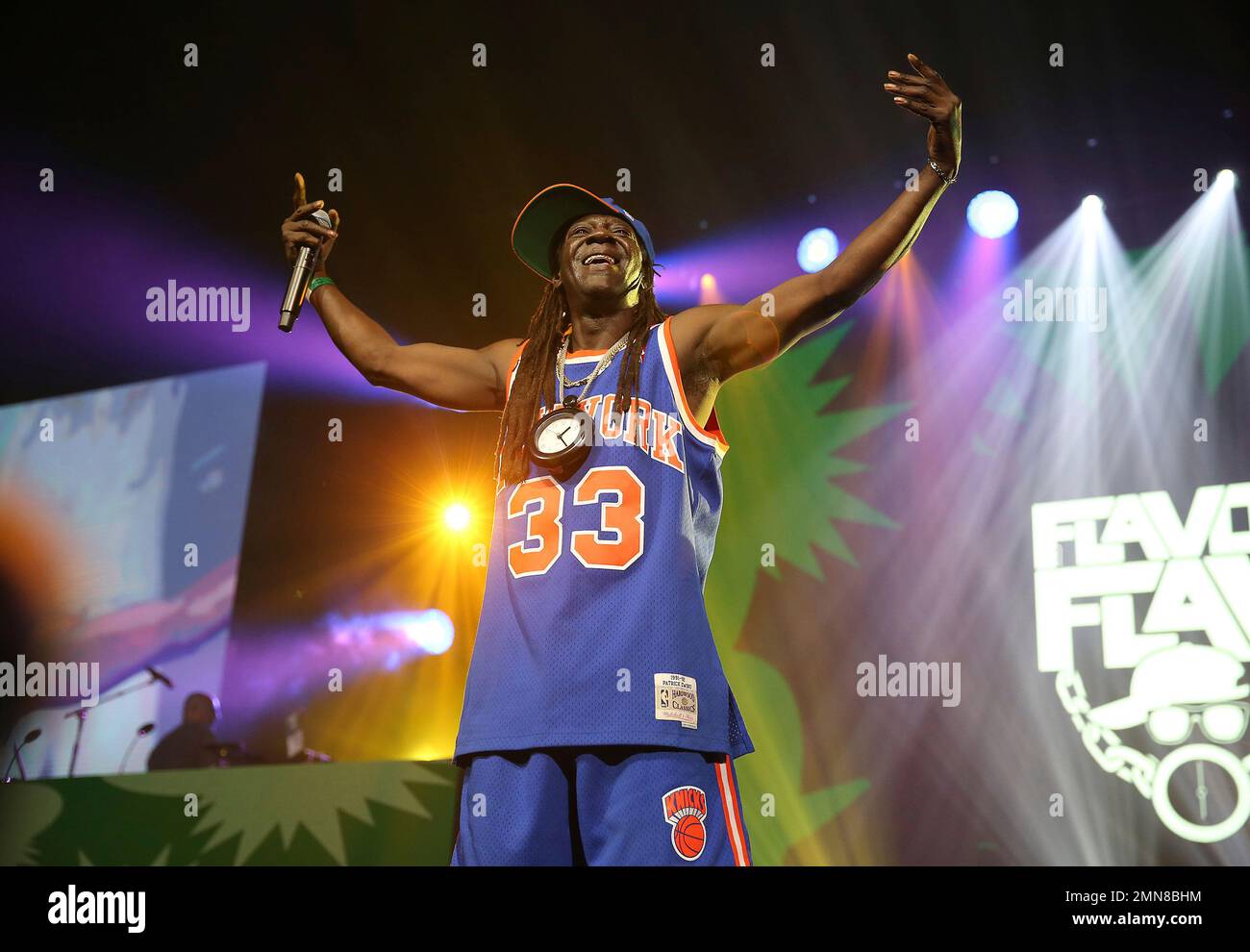 Rapper Flavor Flav performs at the Yo! MTV Raps: 30TH Anniversary ...