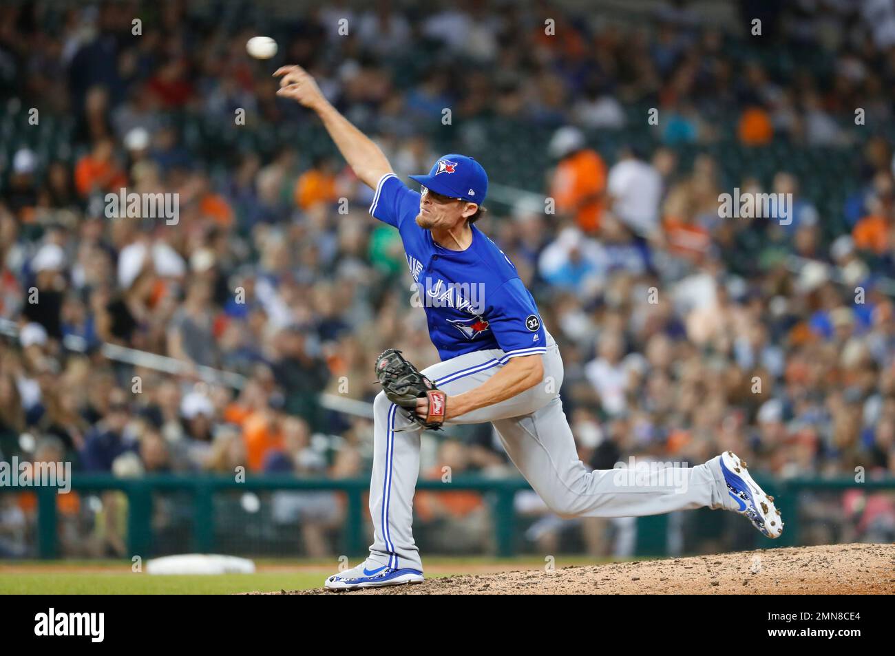 Toronto Blue Jays relief pitcher Tyler Clippard throws in the seventh ...