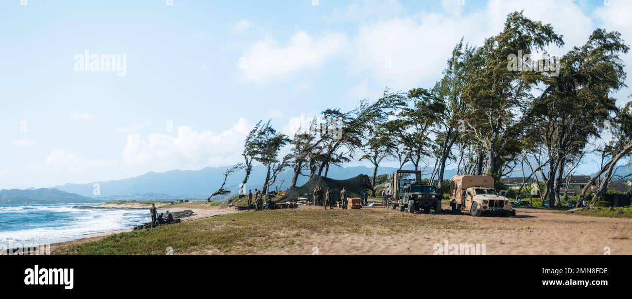 U.S. Marines with 3d Littoral Logistics Battalion, 3d Marine Littoral ...