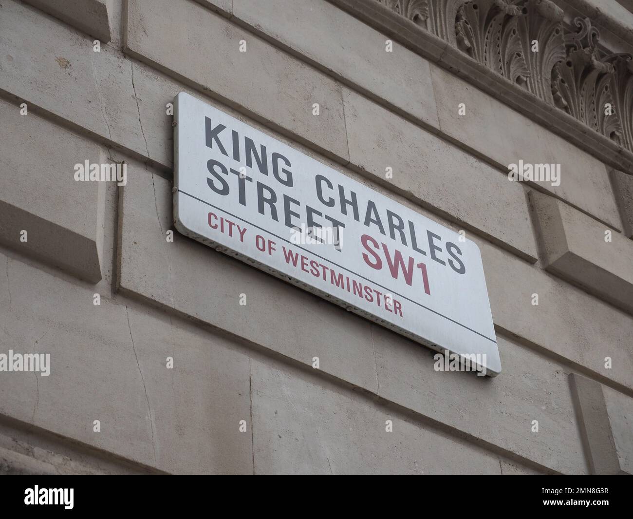 LONDON, UK - CIRCA OCTOBER 2022: King Charles street sign in the City ...