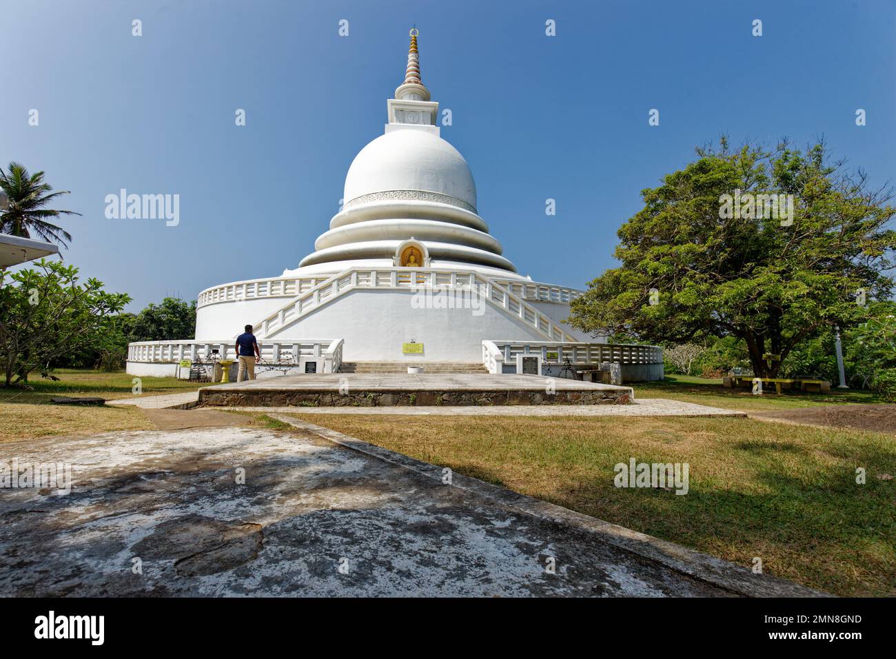 Landscape of Japanese Peace Pagoda in Rumassala, Unawatuna Sri Lanka ...