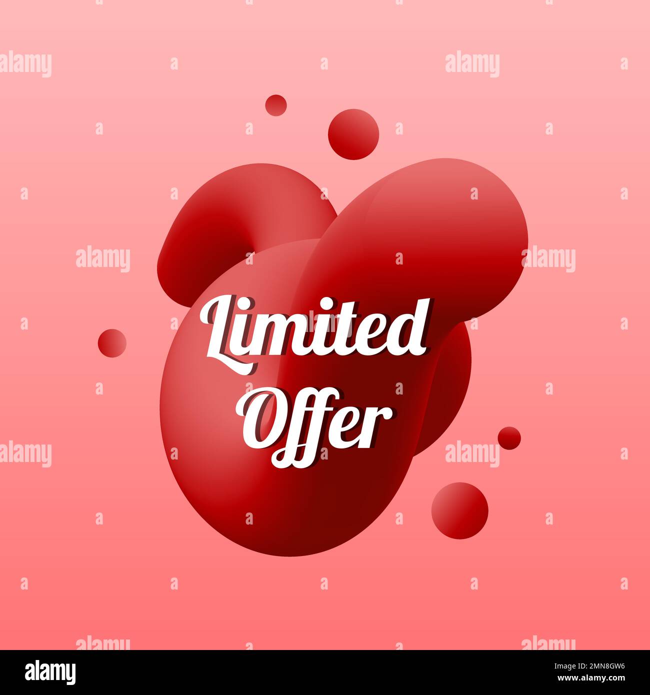 3D shopping badge template, limited offer in red vector Stock Vector ...