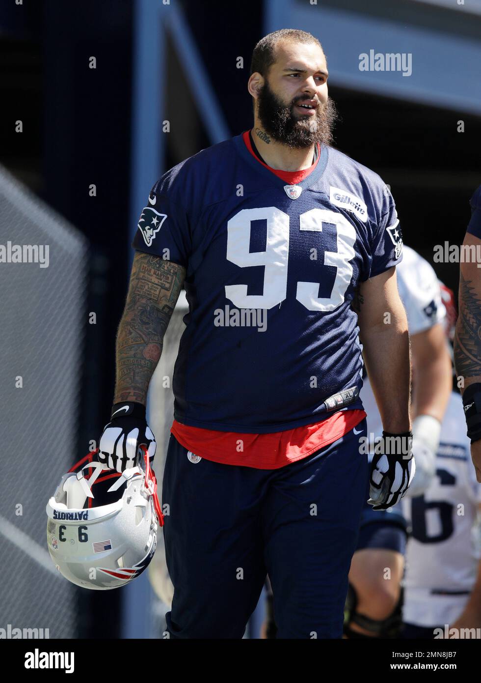 New England Patriots defensive tackle Lawrence Guy (93) arrives for ...
