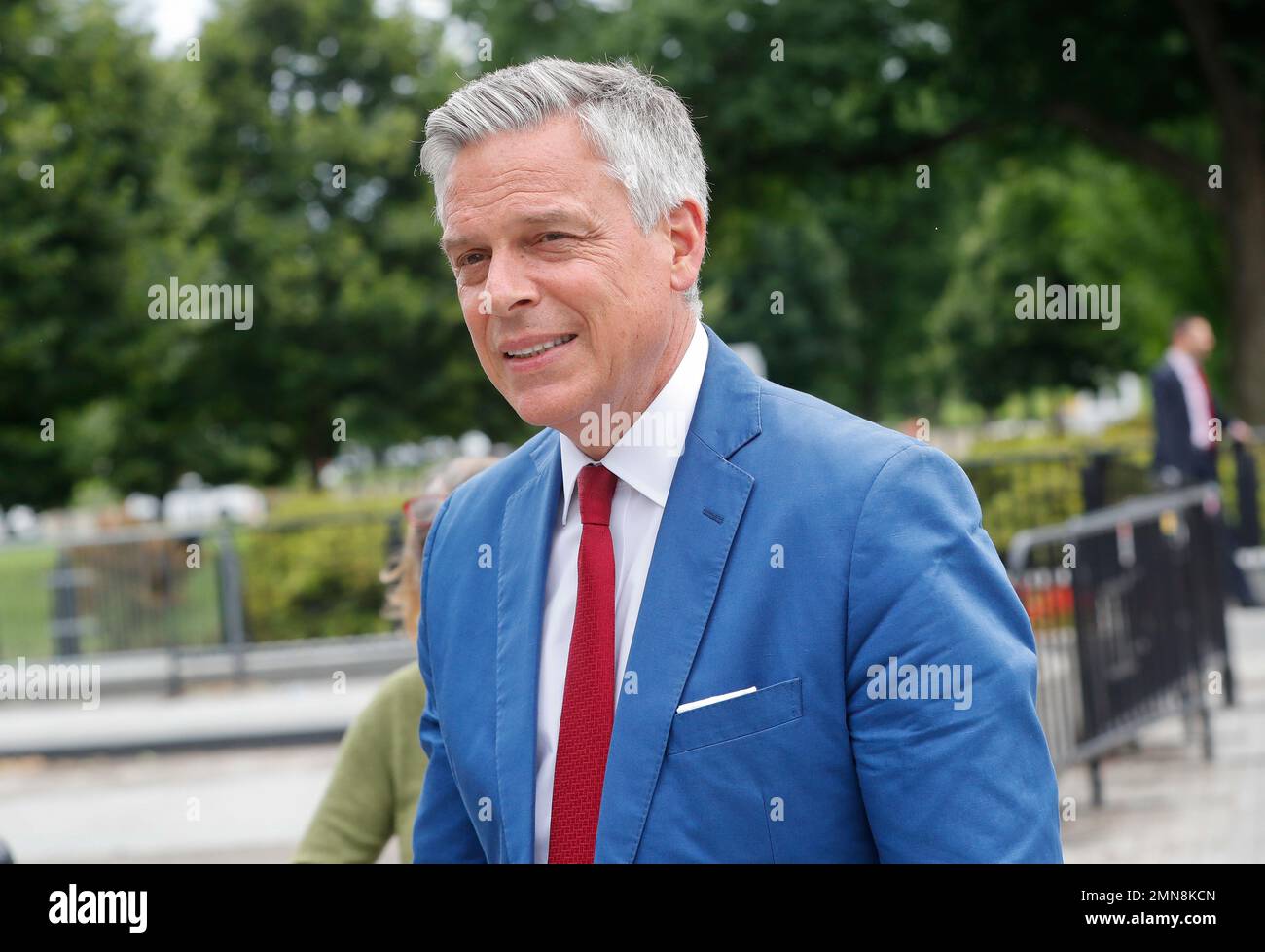 Jon Huntsman, U.S. ambassador to Russia, is seen arriving at the ...
