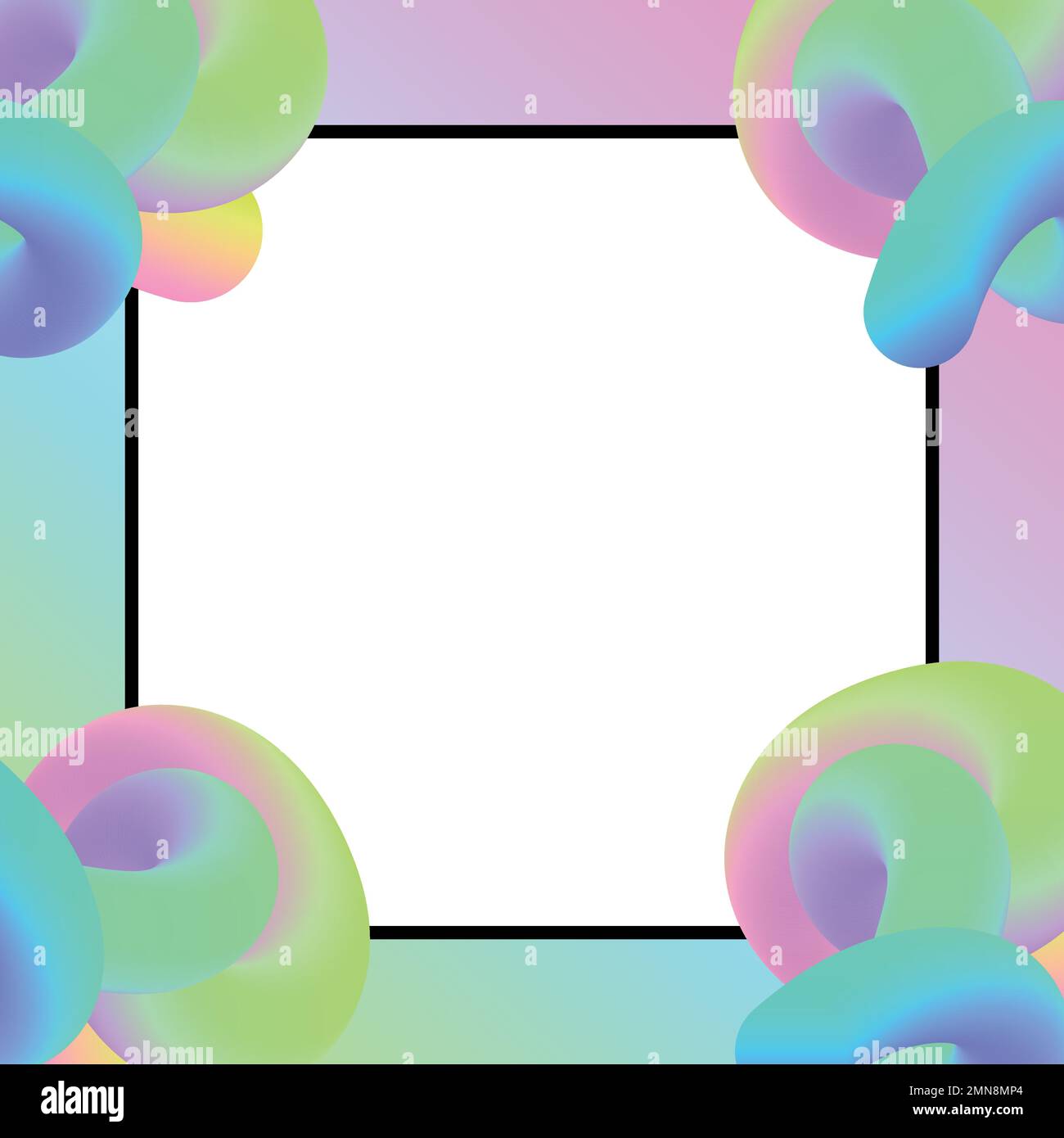 Green gradient frame background, 3D abstract shapes vector Stock Vector ...