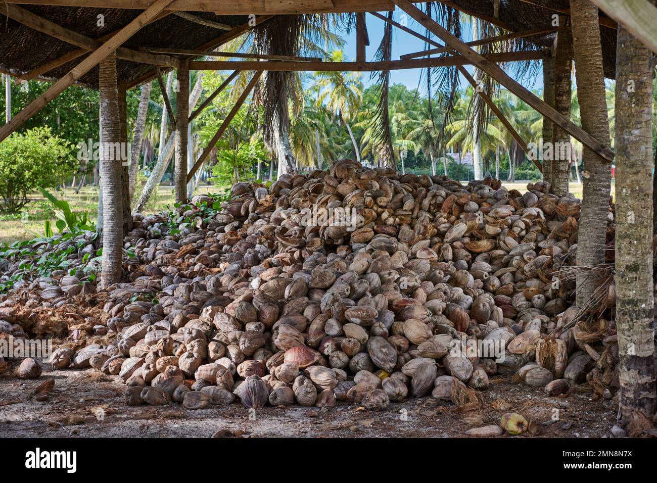 traditional coprah factory on L'Union Estate, La Digue, Seychelles ...