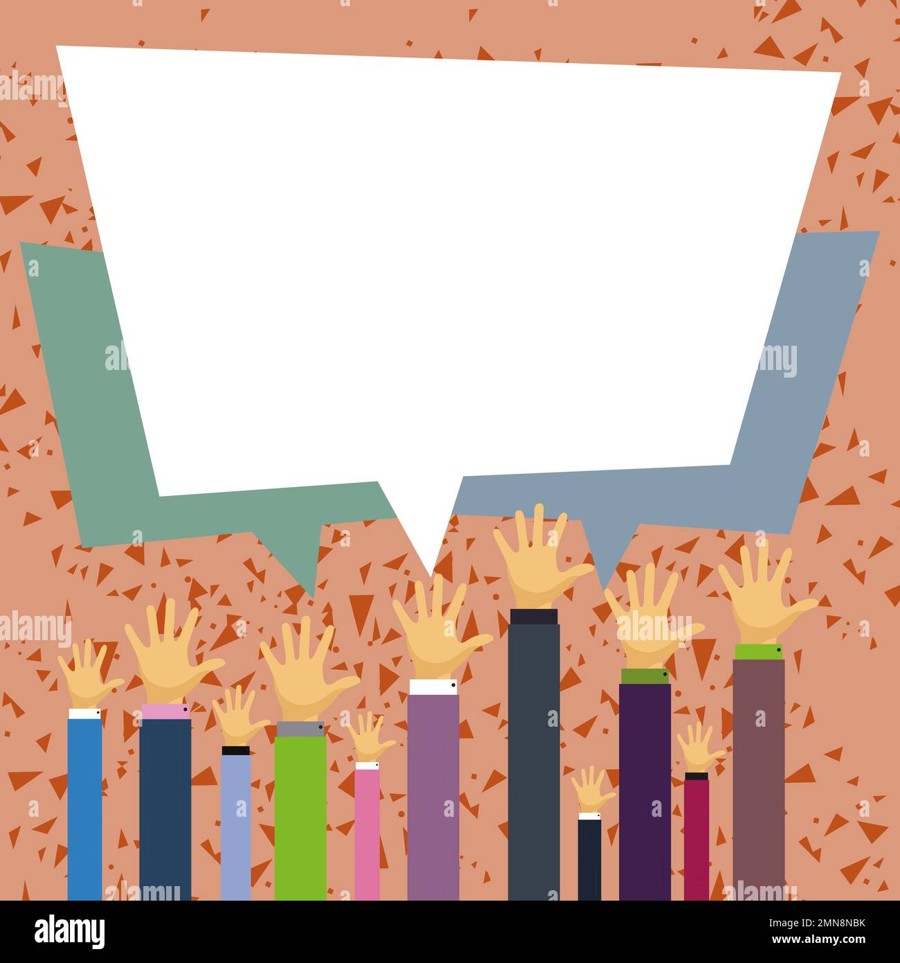 Hands raised up pointing to whiteboard with important information. Big ...