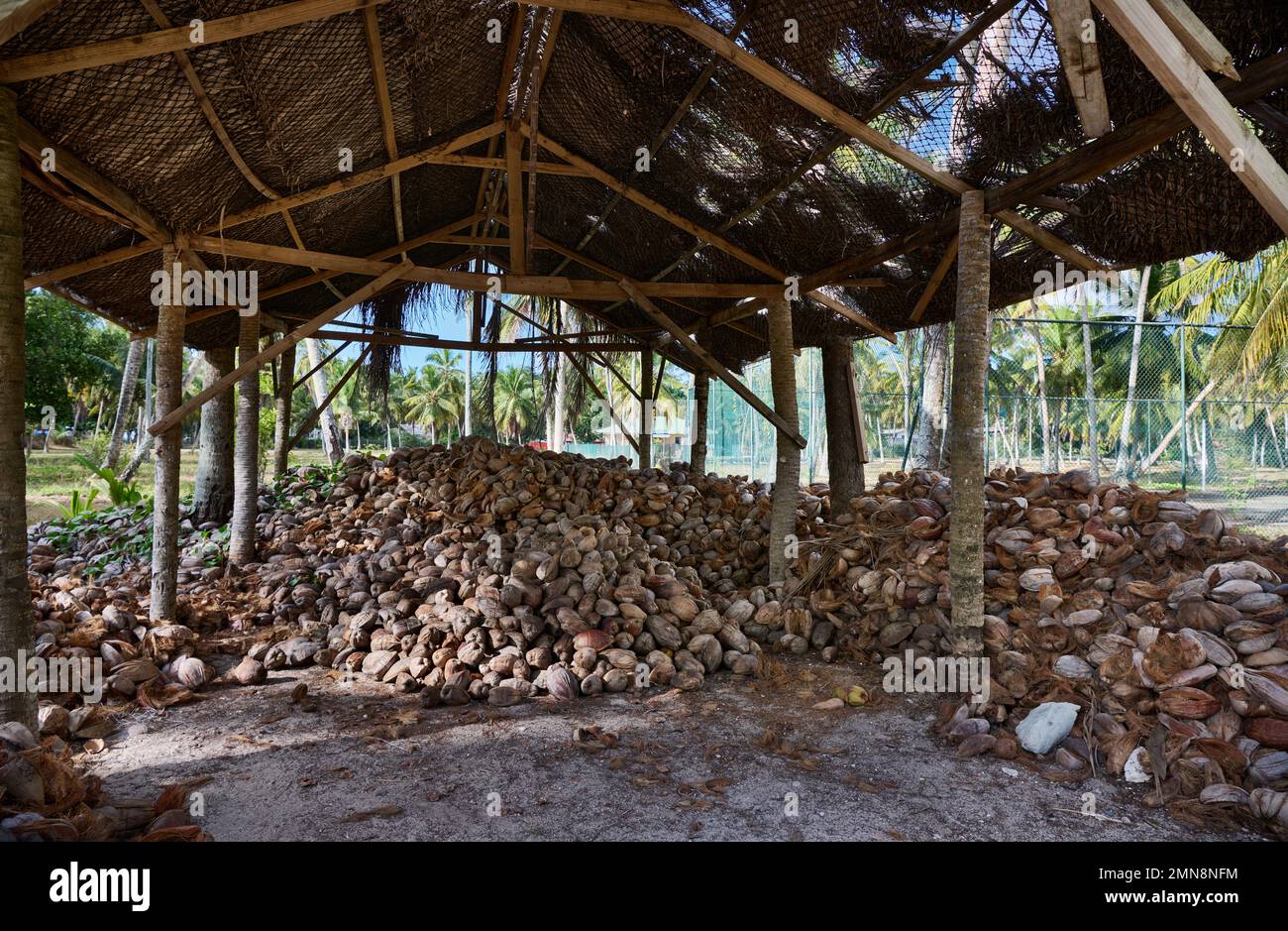 traditional coprah factory on L'Union Estate, La Digue, Seychelles ...