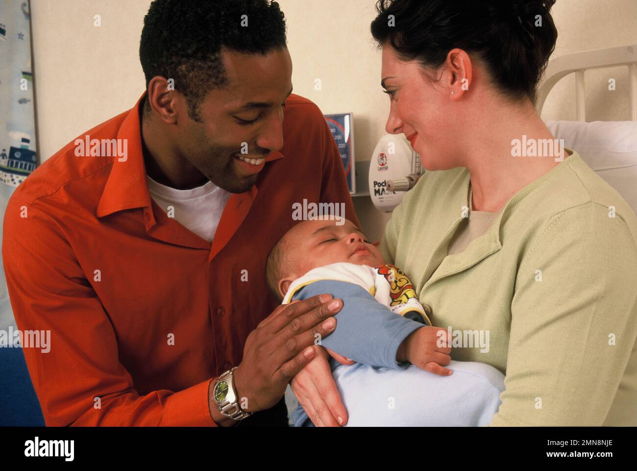 Father visiting mother and baby patients in hospital Stock Photo - Alamy