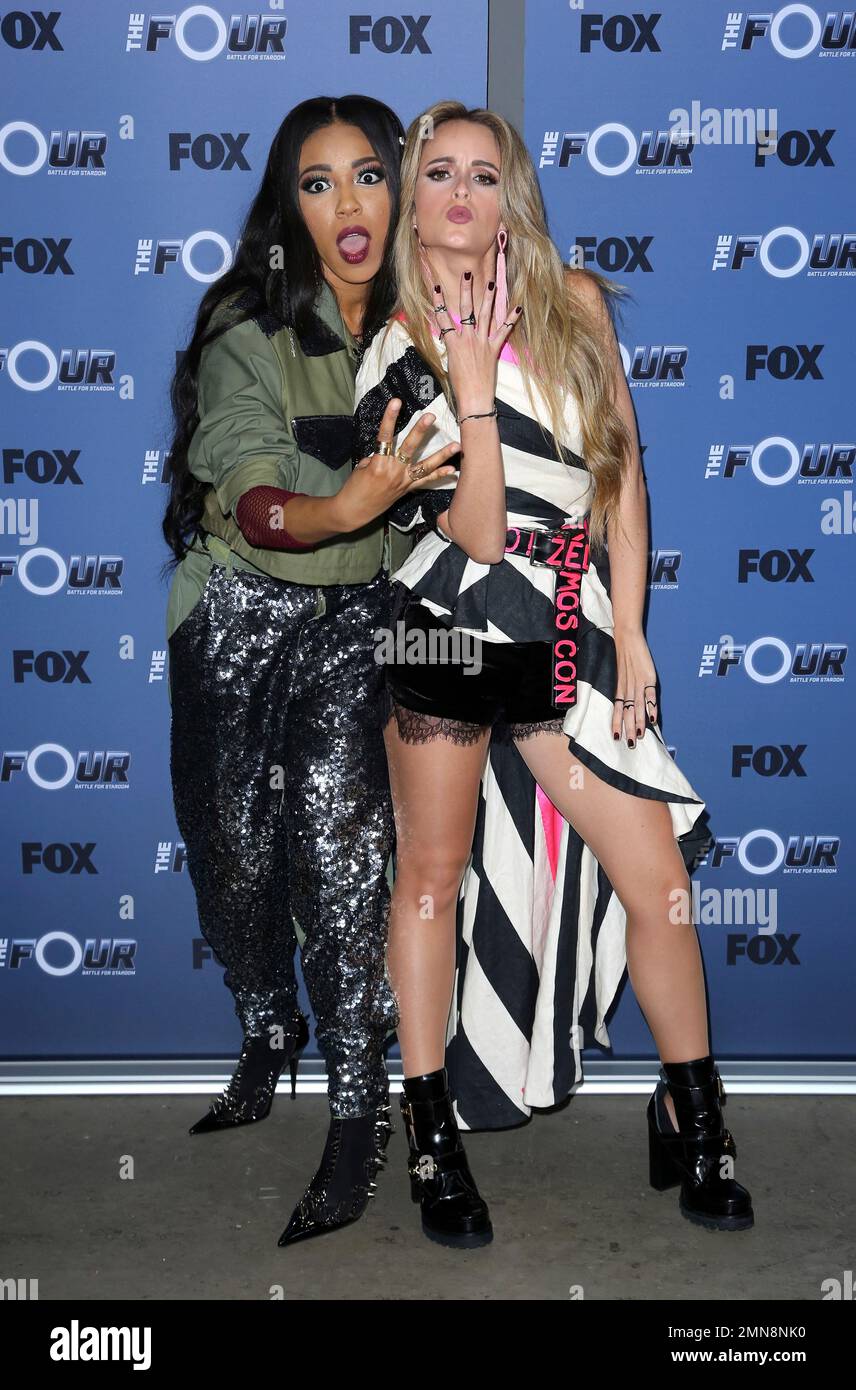 Carvena Jones, left, and Stephanie Zelaya play around at the LA ...