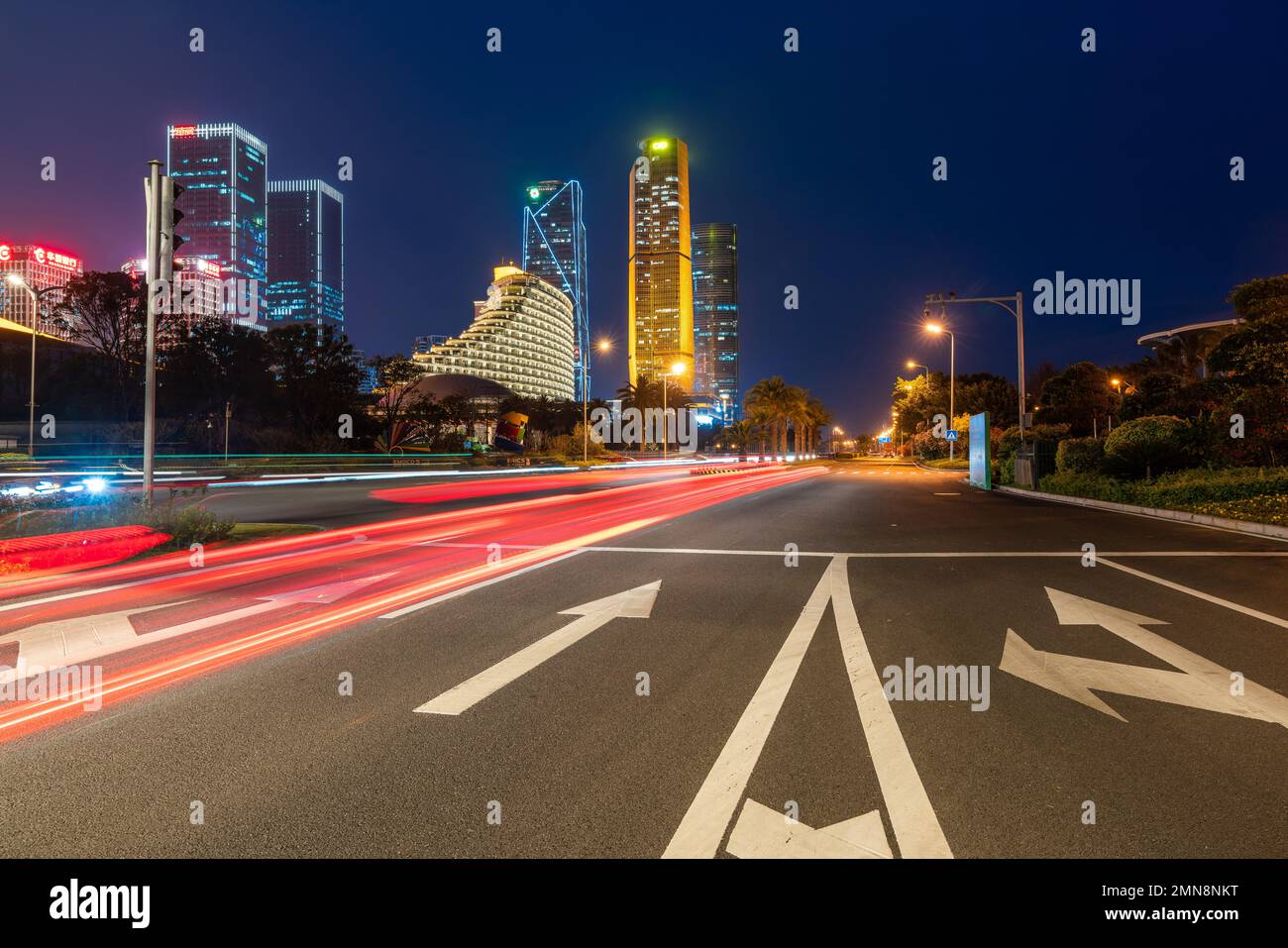Xiamen city night scene Stock Photo - Alamy
