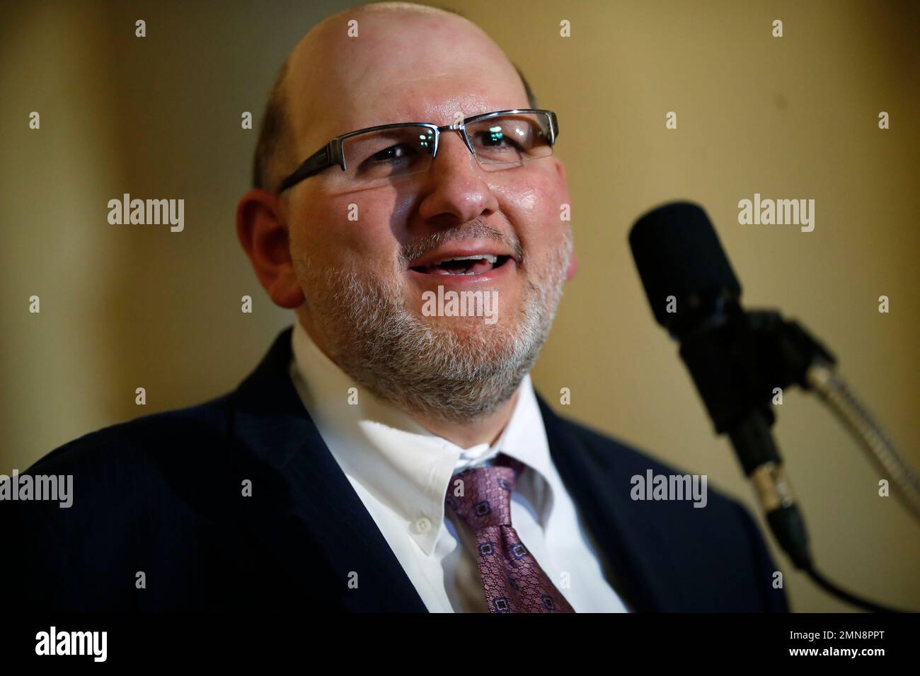 Carlos A. Samour, Jr., speaks after his appointment to fill a soon-to ...