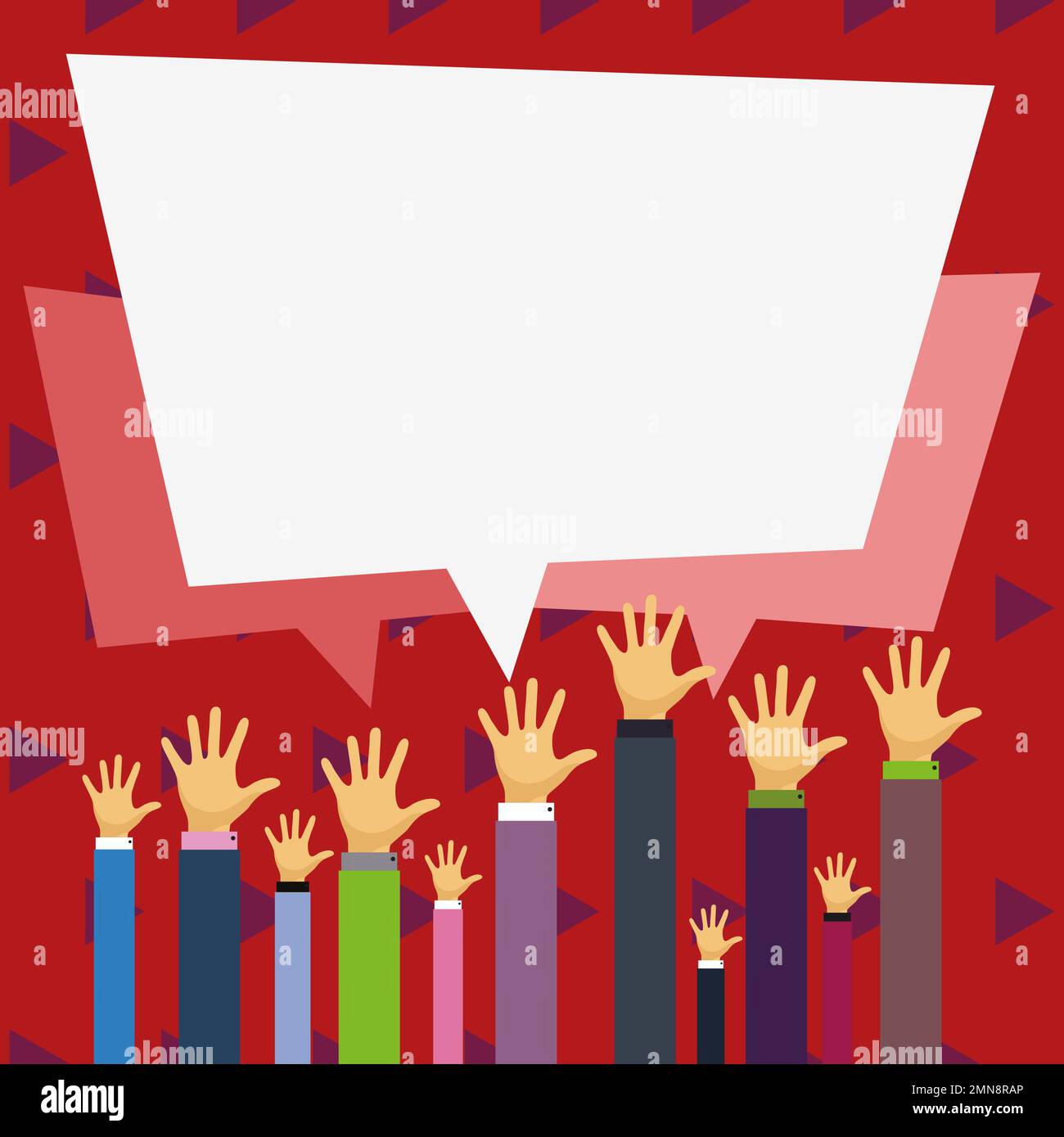 Crowd holding text communication Stock Vector Images - Alamy