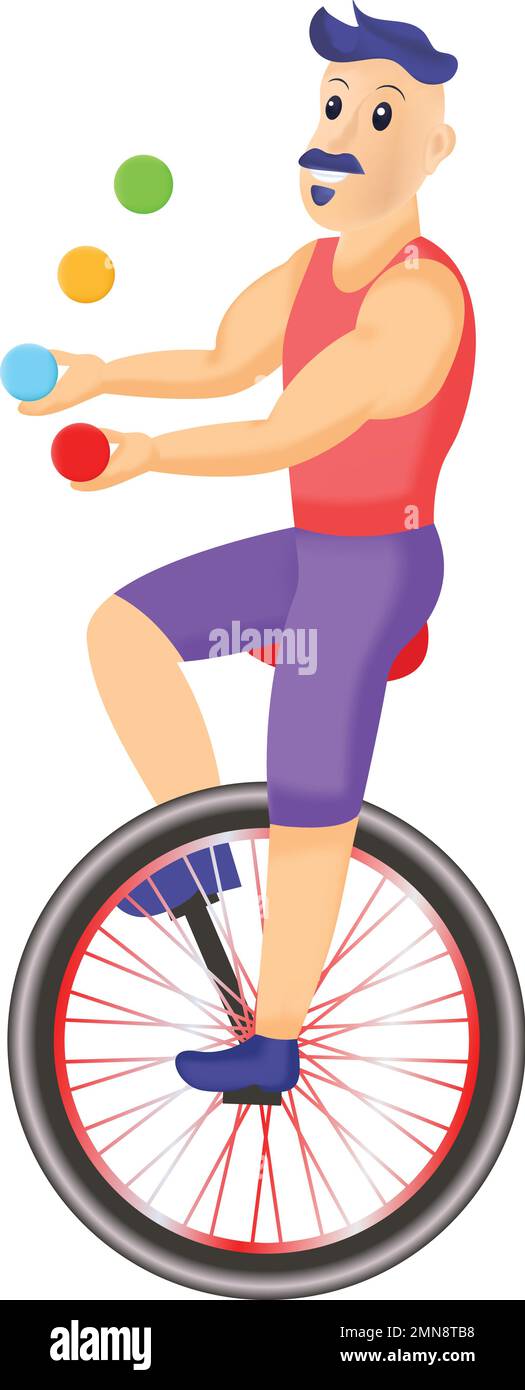 quantum juggling or ball cascade Vector Icon Design, Circus characters ...