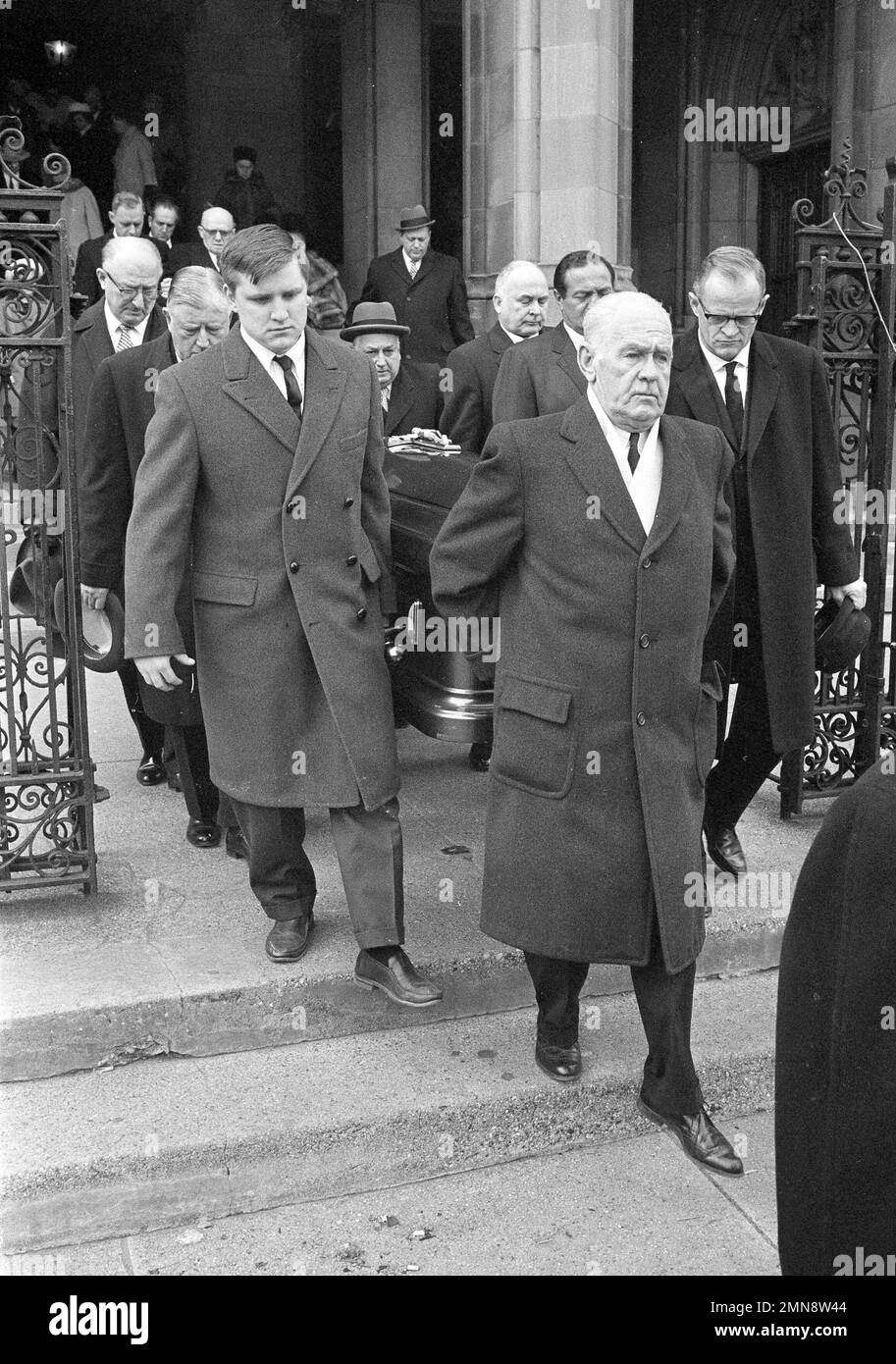 The body of the wife of George Halas, Minnie Bushing Halas, is carried ...