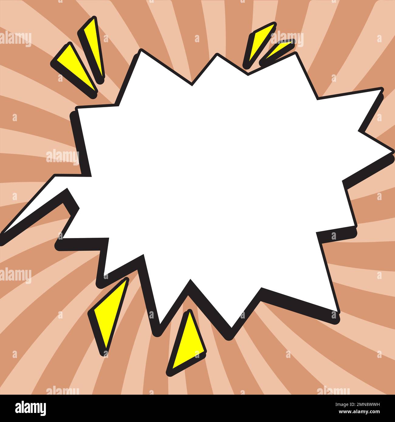 Comic Blank Speech Bubble With Copy Space And Colorful Doodles. Design ...