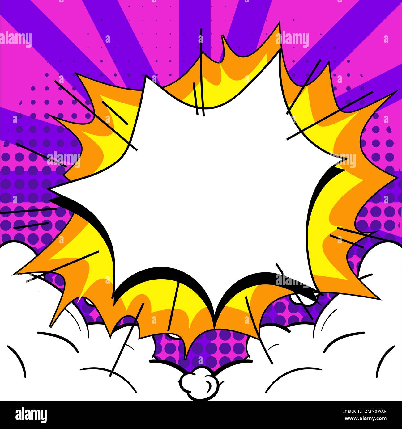 Comics Design Frames. Photo Frame Set With Explosion Bubbles For Add ...