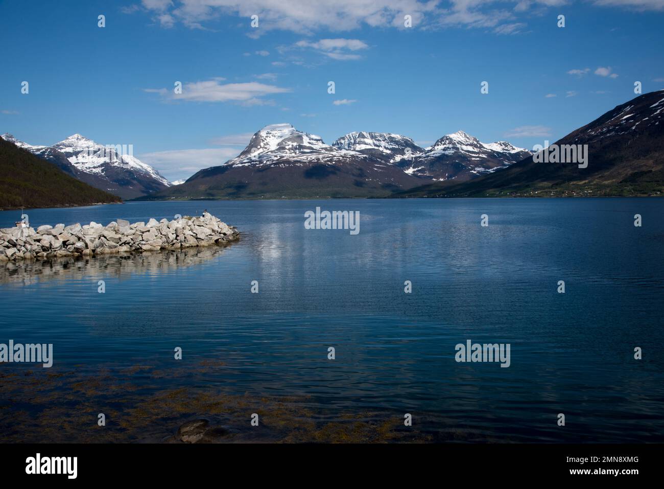 Balsfjord is a mountainess arctic community in Northern Norway with the ...