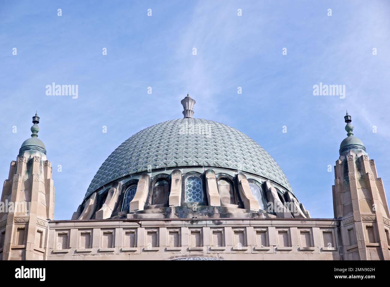 Gothic-style Memorial building exterior with architectural dome Stock ...
