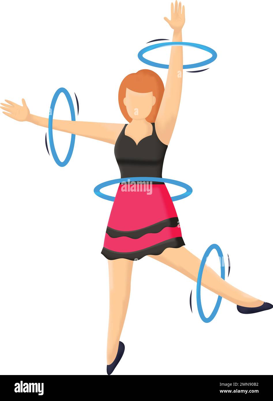 Cute Hoop Juggler Vector Icon Design, Circus characters Symbol ...
