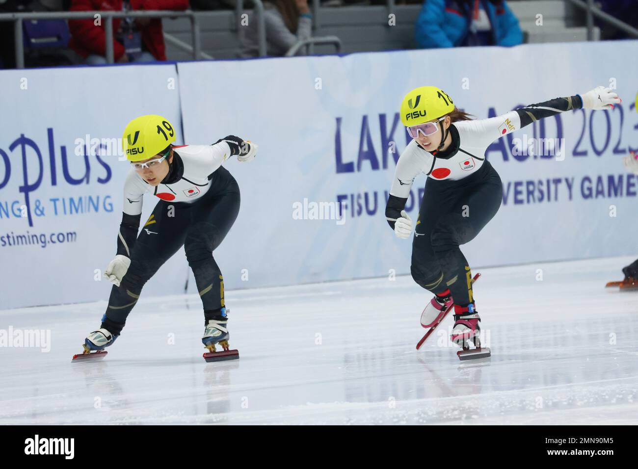 Lake Placid, NY, USA. 21st Jan, 2023. (L to R) Rina Yamana, Hana ...