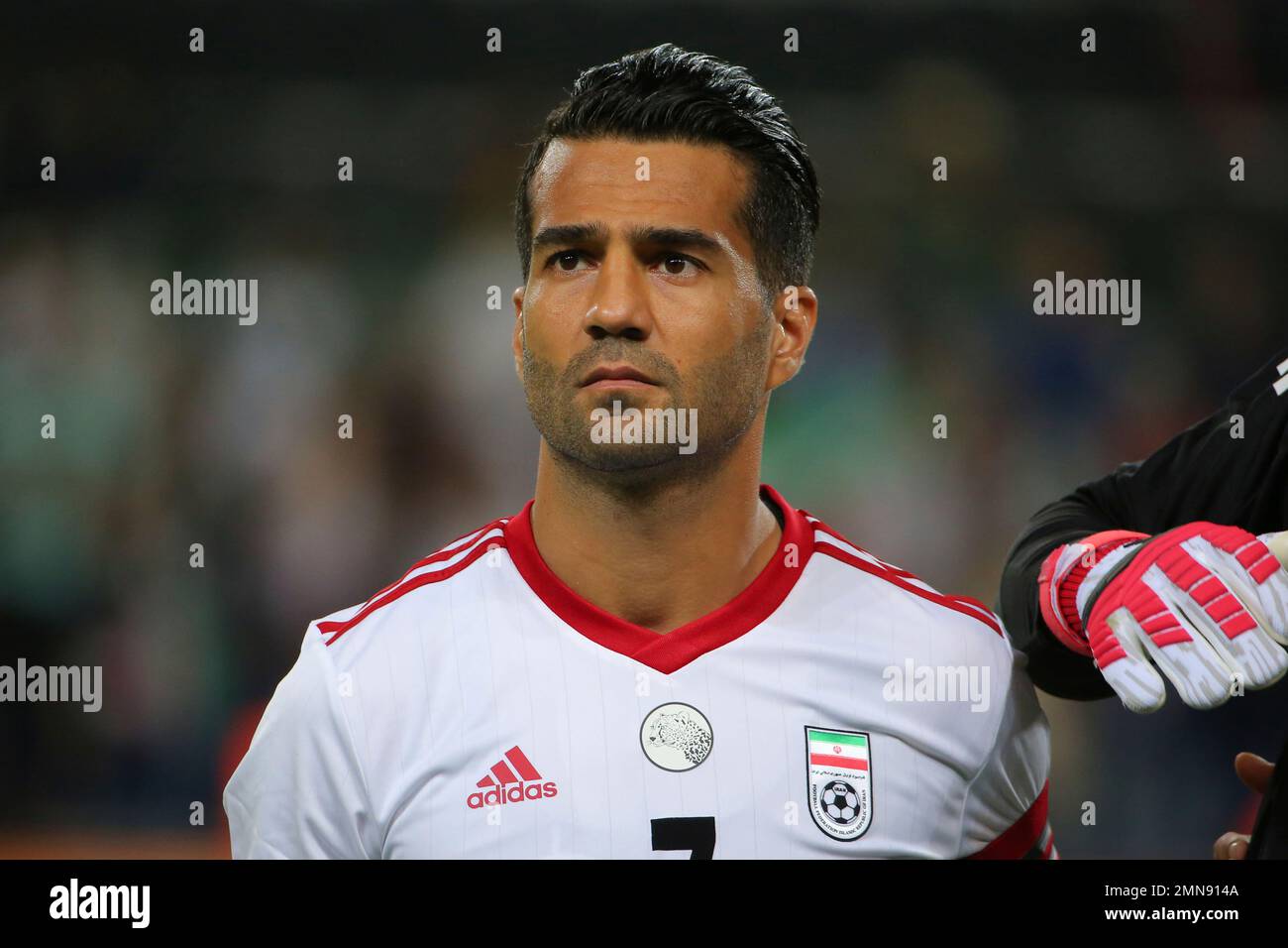 Iran's Masoud Shojaei prior to a friendly soccer match between Turkey ...
