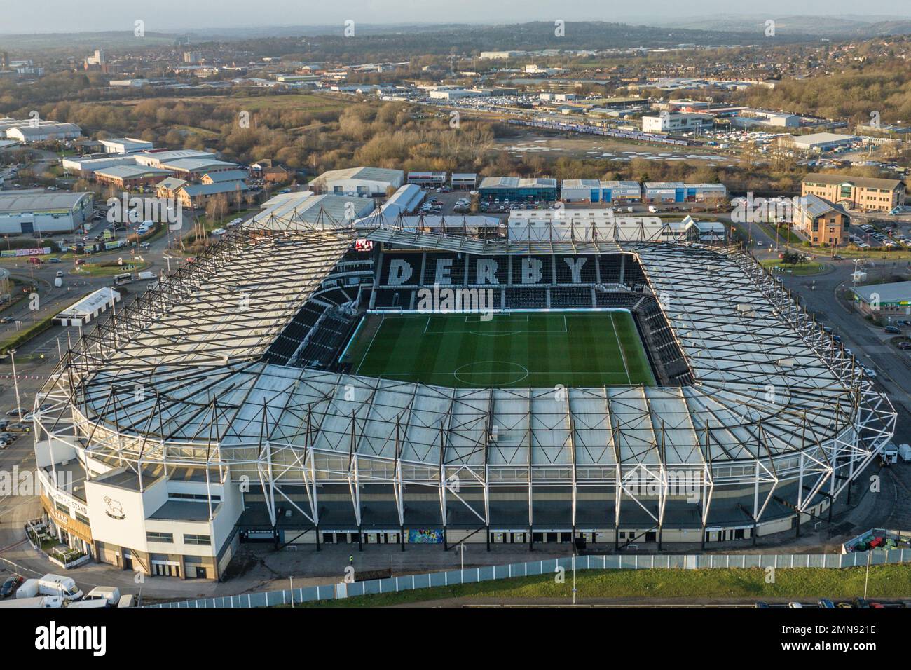 Derby county stadium aerial hi-res stock photography and images - Alamy