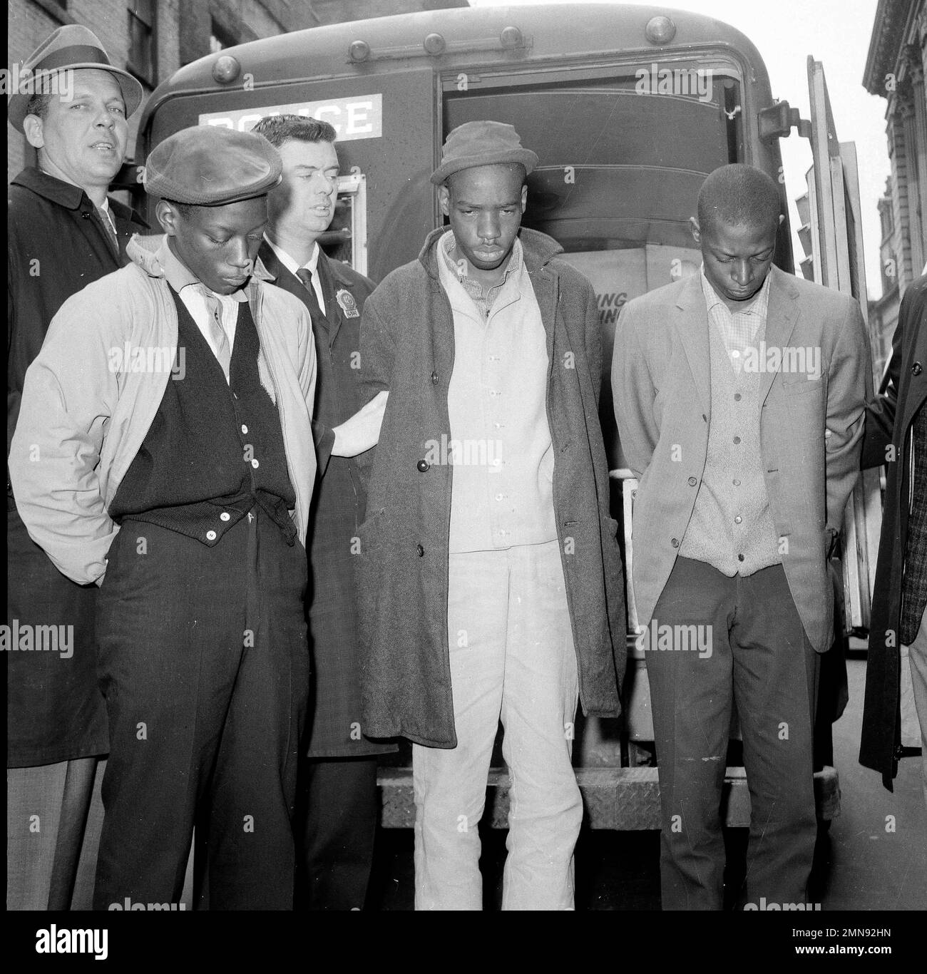 Three youths, from left: Ronald Felder, 18; Walter Thomas, 18, and ...