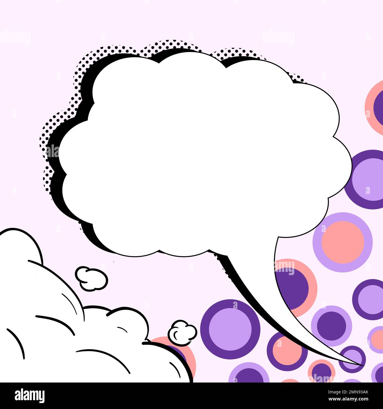 Comic Speech Bubble With Copy Space And Colorful Doodles. Design Of ...
