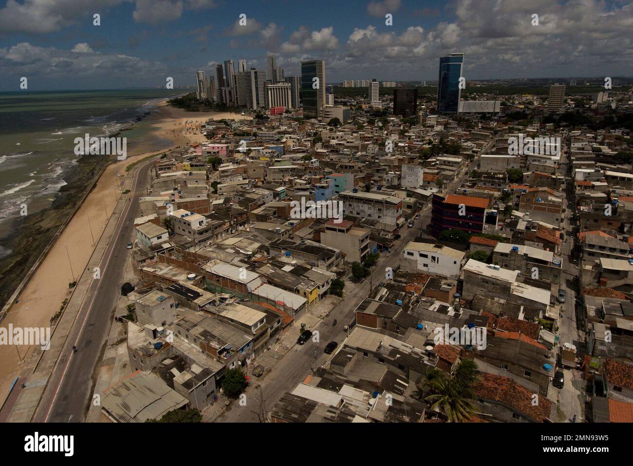 This May 4, 2018 photo, shows an aerial view of the Brasilia Teimosa ...