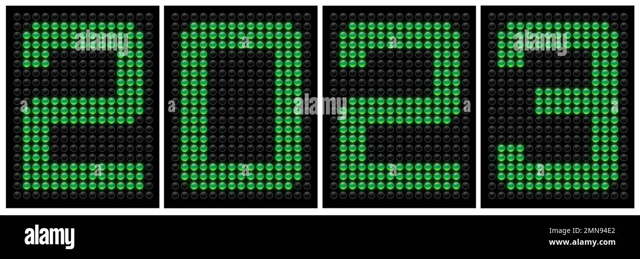 Led numbers Cut Out Stock Images & Pictures - Alamy