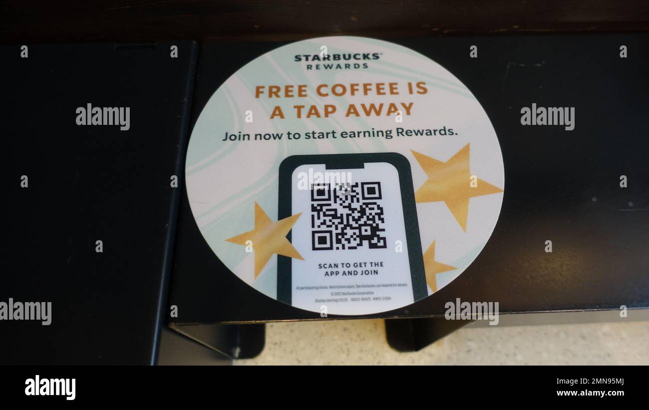 Starbucks reward advertisement hi-res stock photography and images - Alamy